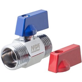 Кран латунный шаровый мини 1/2" наружная резьба, ручка флажок 468761 ...