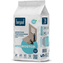 Гидроизоляция цементная обмазочного типа Hydrostop Bergauf (5кг) 199476 ...