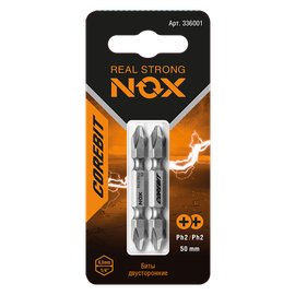 Набор бит NOX PH2xPH2 50мм 2шт 418507 купить с доставкой в МЕГАСТРОЙ ...
