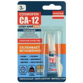 Супер-клей гель Cosmofen CA 12 прозрачный тюбик 3гр 456489 купить с ...