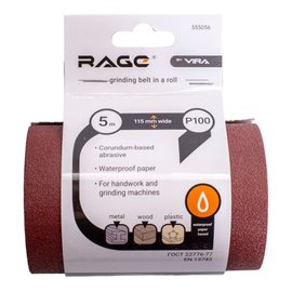 Лента шлифовальная RAGE by VIRA Р100 115ммх5м 422299 купить с доставкой ...