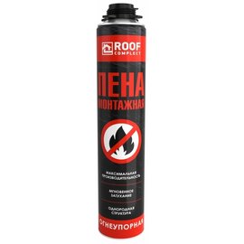 Пена монтажная профессиональная огнеупорная Roof Complect (890гр ...