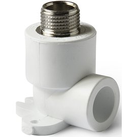 Угольник полипропиленовый комбинированный Pro Aqua d20x1/2" наружная ...