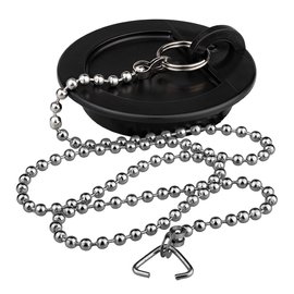 Пробка для ванны (раковины) черная c цепочкой из нерж.стали 45 см MasterProf, MP-У 443649 купить ...